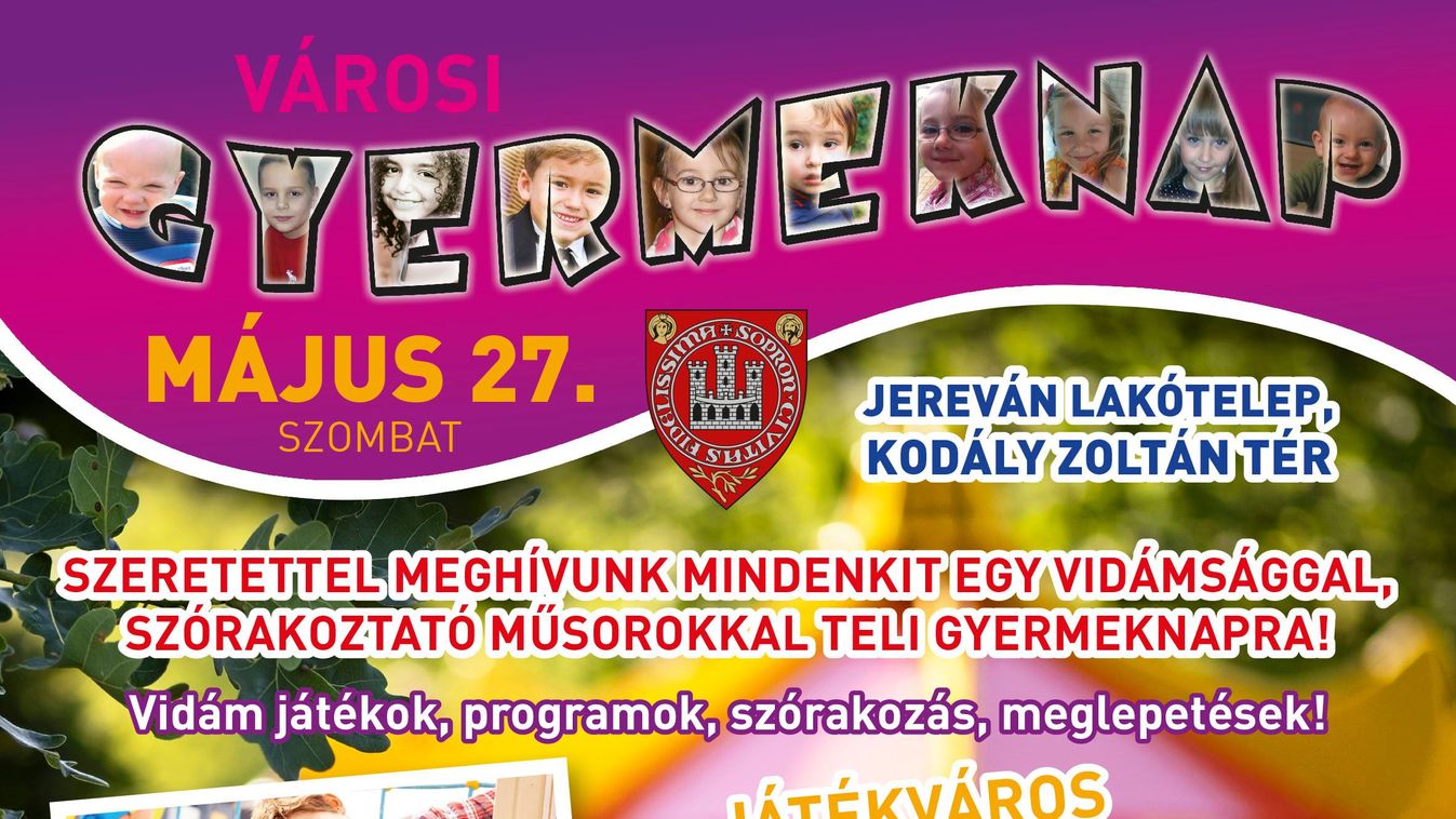 Városi Gyermeknap a Jereván lakótelepen Sopronban