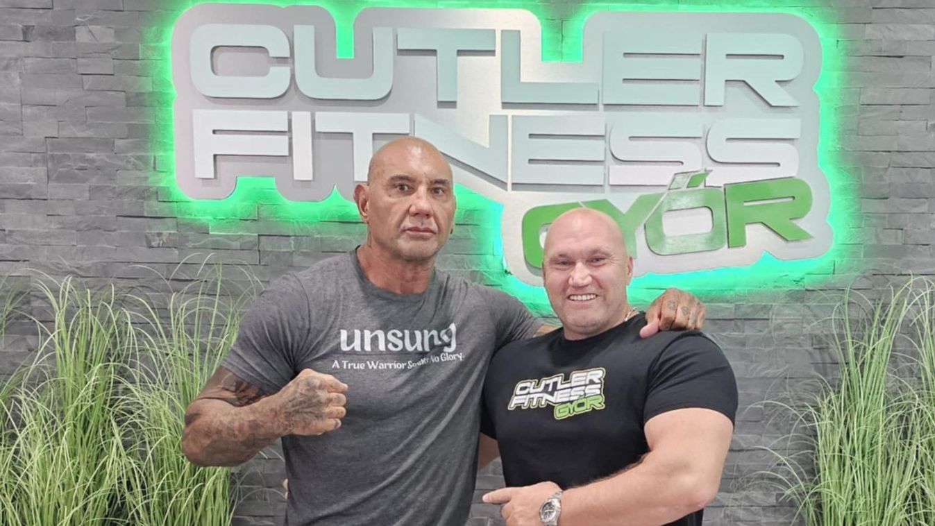 Dave Bautista a győri Cutler Fitnessben edzett