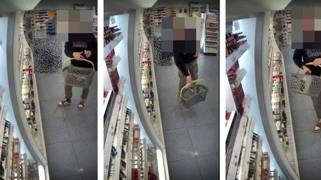 A soproni rendőrök is parfümtolvajt keresnek, itt a kamerafelvétel